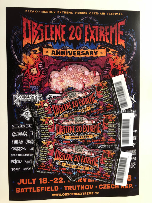 OBSCENE EXTREME 2018 - 20th anniversary - TICKET | OBSCENE productions