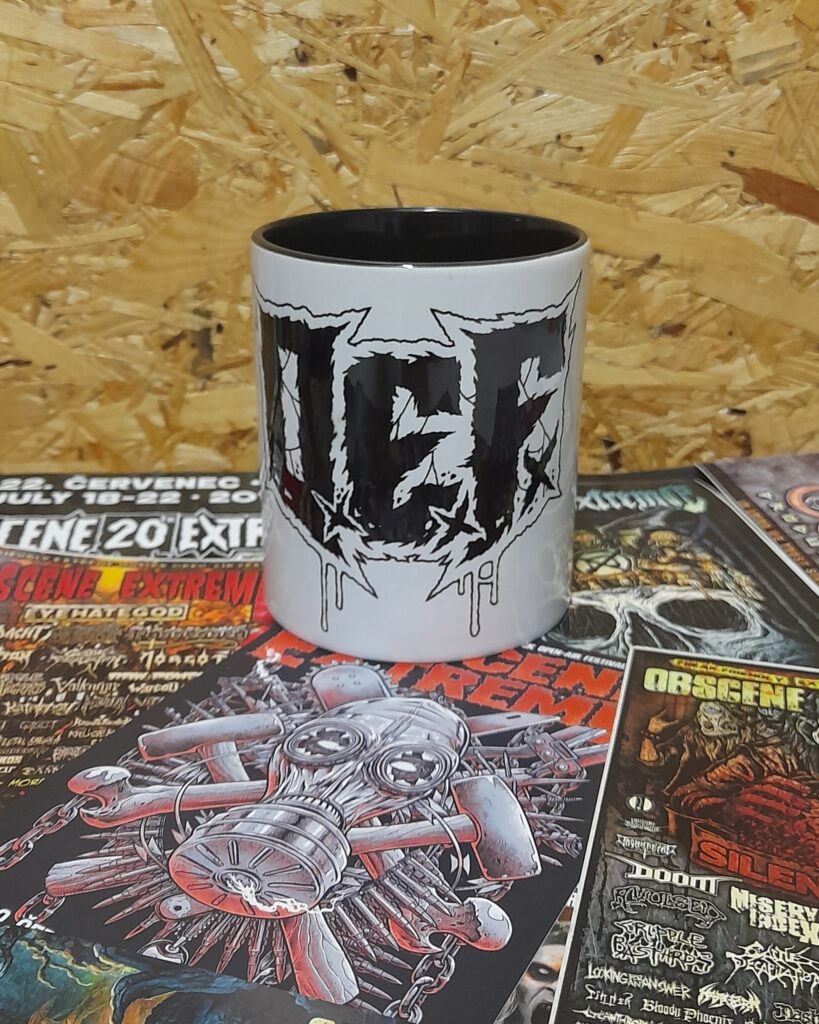 OBSCENE EXTREME - OxExFx - BLACK logo MUG | OBSCENE productions